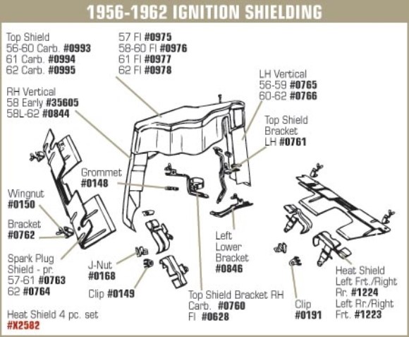 Ignition Shield. RH Vertical (58 Late) 58-62 | Shop Ignition Shielding ...