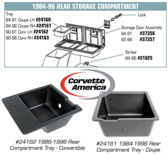 Rear Compartment Tray. Convertible RH 90-96 | Shop Rear Compartment at ...