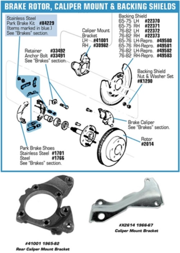 Park Brake Shoe Anchor Bolt. 65-82 | Shop Parking Brake at Northern ...
