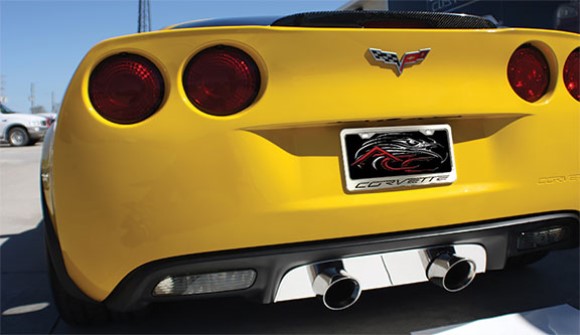 TAG FRAME. REAR. BLK CF CORVETTE | Shop License Plates and Frames at ...